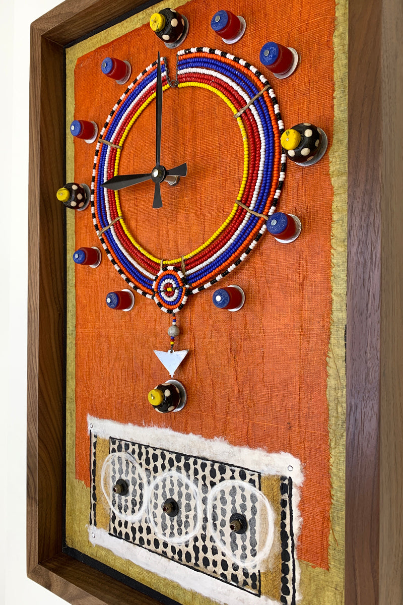 Culture Clock -Generosity-1/1 Maasai inspired art clock by Stacy Bayne ...